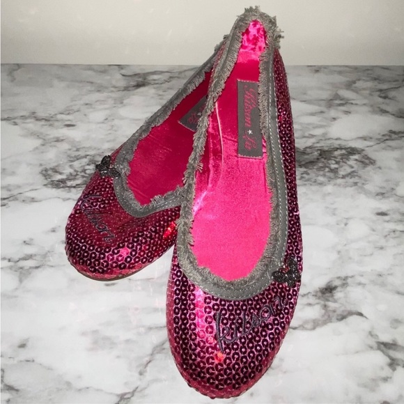 kitson | Shoes | Vintage Kitson La Red Sequin Ruby Slipper Ballet Flat ...